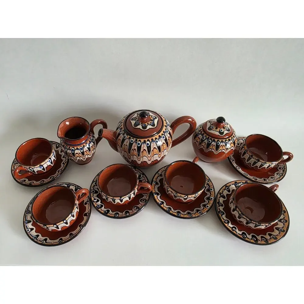 Unbranded | Kitchen | Bulgarian Troyan Pottery Hand Painted Tea Set 5 ...